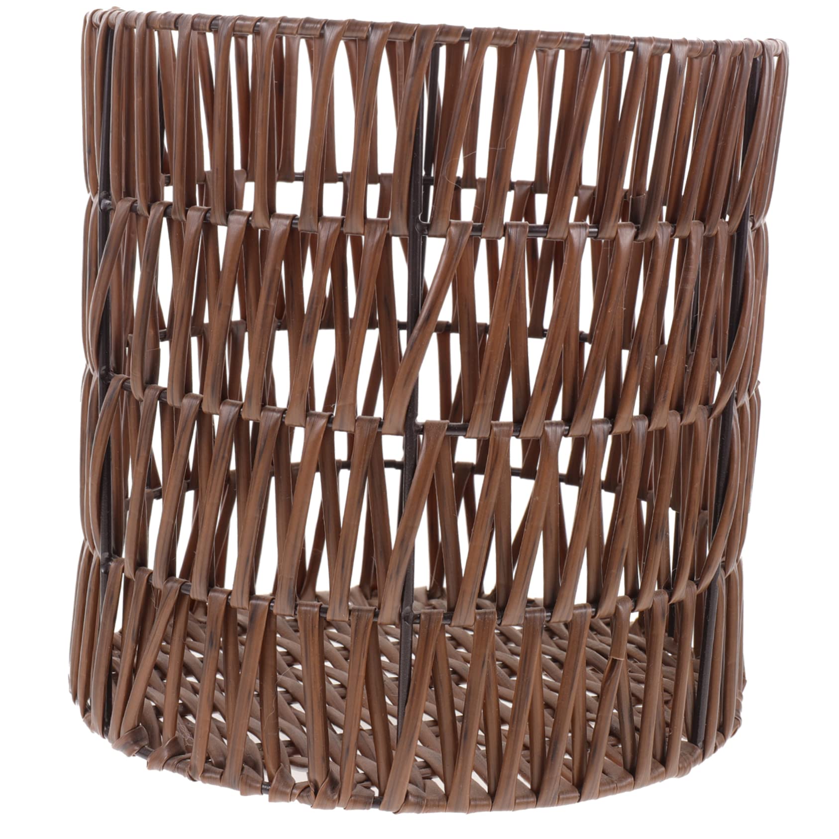 Amosfun 2pcs Hollow Storage Basket Rolling Laundry Hamper Wastebaskets Waste Basket Laundry Basket Wicker Laundry Hamper Basket Nursery Storage Bins Easter Towel Basket Baby Iron Handmade