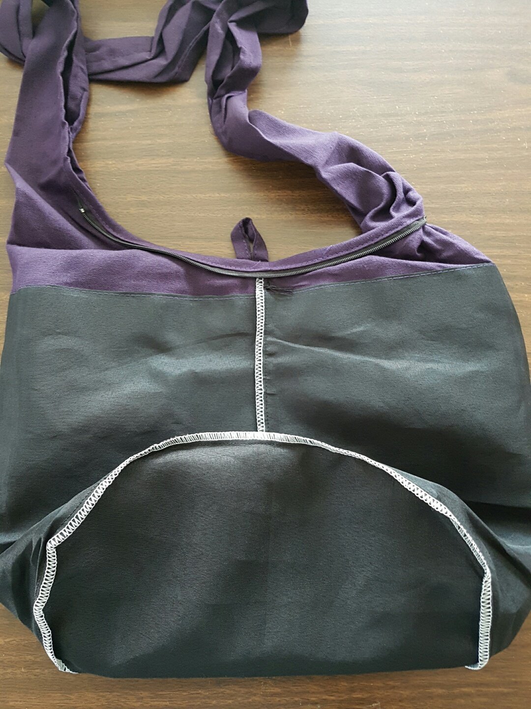 BTP! Thai Monk Buddha Cotton Sling Crossbody Messenger Bag Shlouder Purse Hippie Hobo Medium (Eggplant M5)