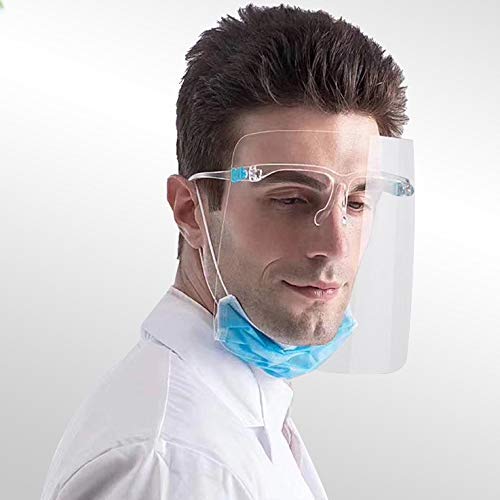 6 Pack All-Round Cap with Clear Wide Visor Spitting Anti-Fog Lens, Lightweight Transparent Shield with for Men Women