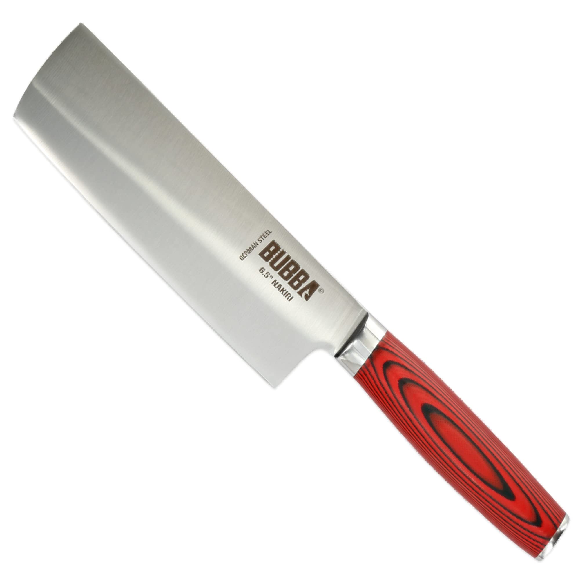 BUBBA Kitchen Series 6.5" Nakiri Knife, an All-Purpose Kitchen Knife for Chopping, Mincing, Slicing, and Dicing with a Premium German Steel Blade for All Your Kitchen Needs
