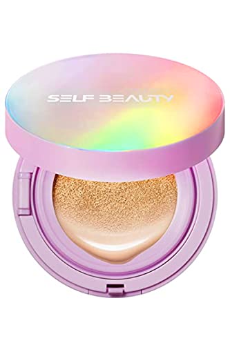 SELFBEAUTY UNICONIC Moisturizing Cushion Foundation 15g #21. Pure Ivory | Foundation Makeup | Compact Face Makeup Concealer | Face Compact Makeup Foundation (#21. Pure Ivory)