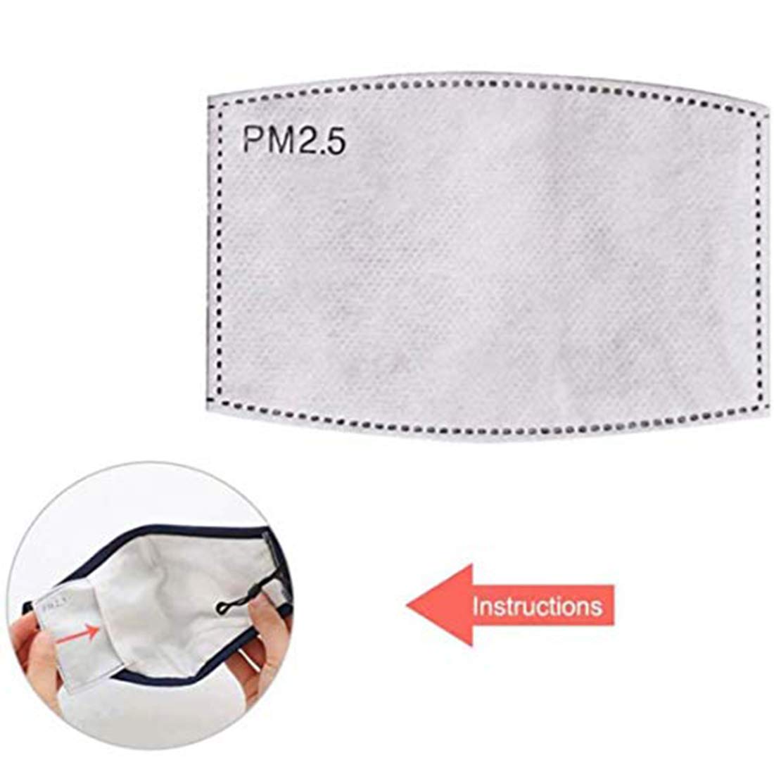 6 Pack Face masks with 12 Cotton Filter Sheet,Washable Reusable Cotton Blend Face mask with breathing valve-Black