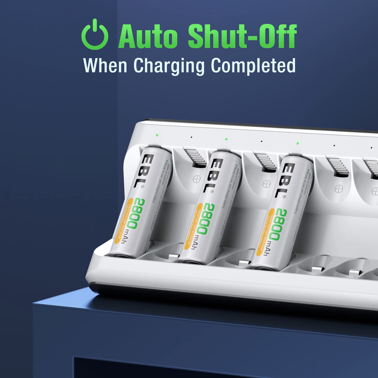 EBL AA Rechargeable Batteries,16-Pack Double A Battery (ProCyco 2800mAh) with AA AAA Battery Charger