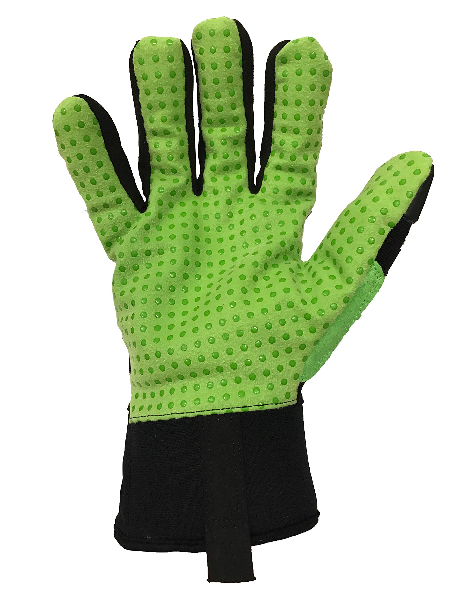 Ironclad KONG SDX2W-04-L Waterproof Oil and Gas Safety Impact Gloves, Large ,Black/Green