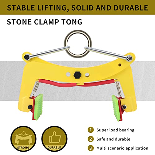 Lifting Clamps Beam Jaw Opening Adjustable, Plate Lifting Clamps Beam of Glass Slabs/Metal Sheet/Granite Island, Roadside Stone Clamp Curb,D325