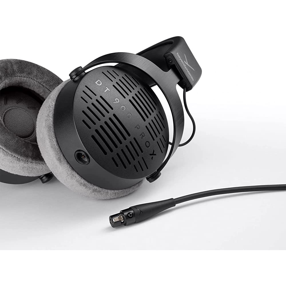 beyerdynamic 737704 DT 900 PRO X Open-Back Studio Headphones for Mixing & Mastering Bundle with Deco Gear Full-Sized Headphone Case, Headphone Stand and Microfiber Cleaning Cloth