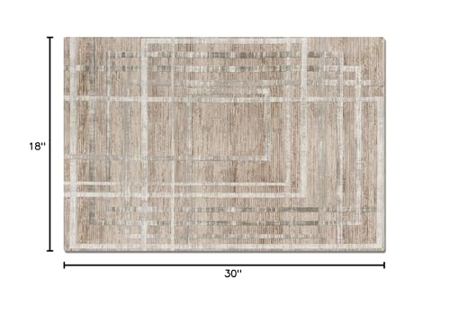 Modern Abstract Runner Rug - Imitation Cashmere Rugs with Rubber Backing Non Skid Laundry Room Rug, Kitchen Carpet Runner Indoor Bathroom Floor Runners