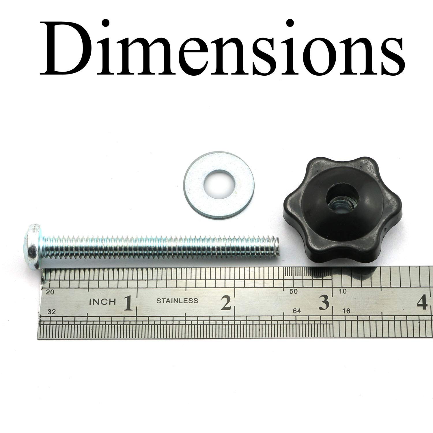 RuiLing 8 Set T-Track Knobs Kit Hex Head Manual Nut with Full Thread Outer Bolts and Washers