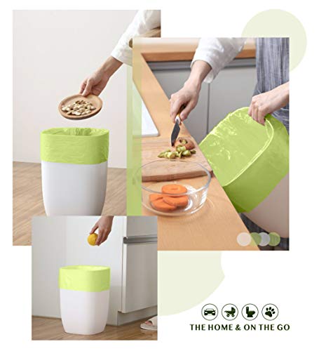 Compostable Trash Bags - FORID 8 Gallon Garbage Bags 150 Count Trash Can Liners 30 Liter Unscented Medium Wastebasket Bags for Kitchen Bathroom Home Office Garbage Can (5Rolls/Green) - Durable & Thick Trash Bag