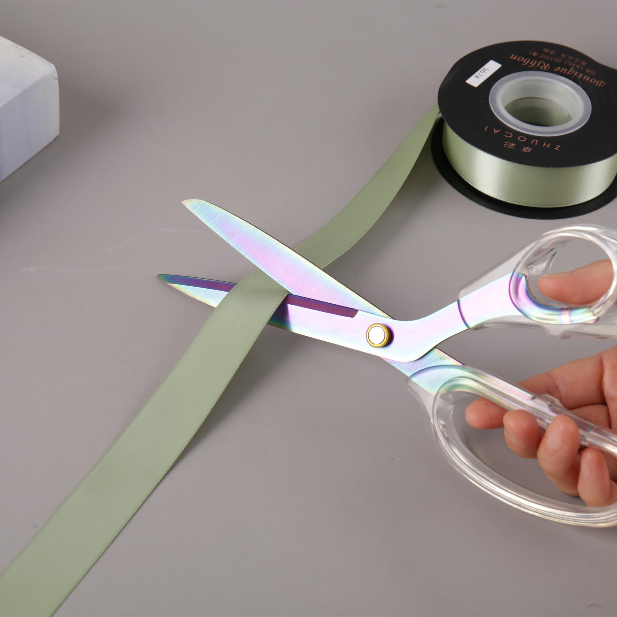 Acrylic Scissors, 9β Ultra-Sharp Titanium Coated Blades and Sharp All-Purpose Scissors, Sewing Scissors, Office Scissors, Comfortable Handle Design, Versatile Usage (Rainbow)