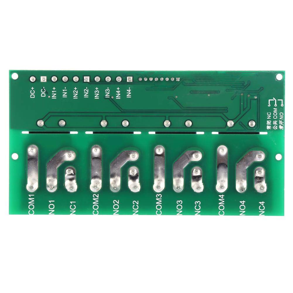 YYG-4 Four Way Relay Module, 30A Control Panel Optocoupler Isolation High Power AC 250V/30A, Less Than DC 30V/30A(12VDC)