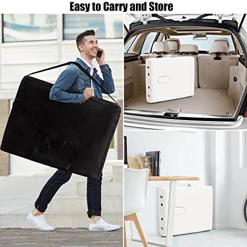 84" L Portable Massage Table Adjustable Spa Bed Tattoo w/Carry Case White