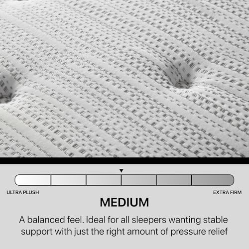 Beautyrest Silver BRS900 12.25β Medium Queen Mattress, Cooling Technology, Supportive, CertiPUR-US, 100-Night Sleep Trial, 10-Year Limited Warranty,White