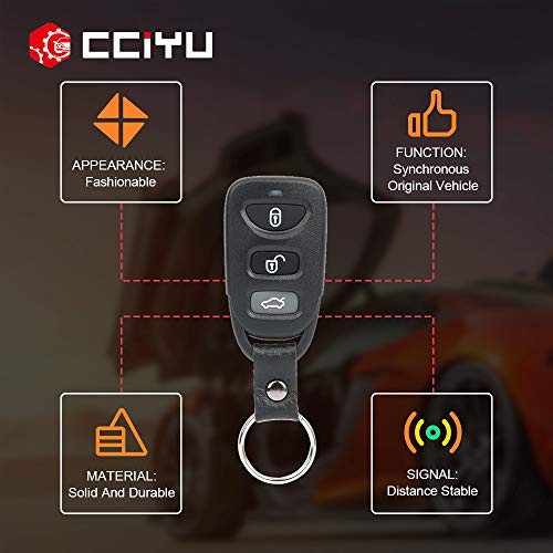 cciyu X 2 Flip Key Fob 4 buttons Replacement for 06 07 08 09 10 for Hyundai Elantra Sonata 2.0L 2.4L 3.3L Series with FCC OSLOKA-310T OSLOKA-360T OSLOKA-950T