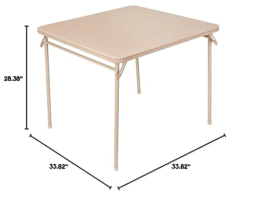 CoscoProducts 14696ANT1E Vinyl Top Folding Table, 1-Pack, Antique Linen