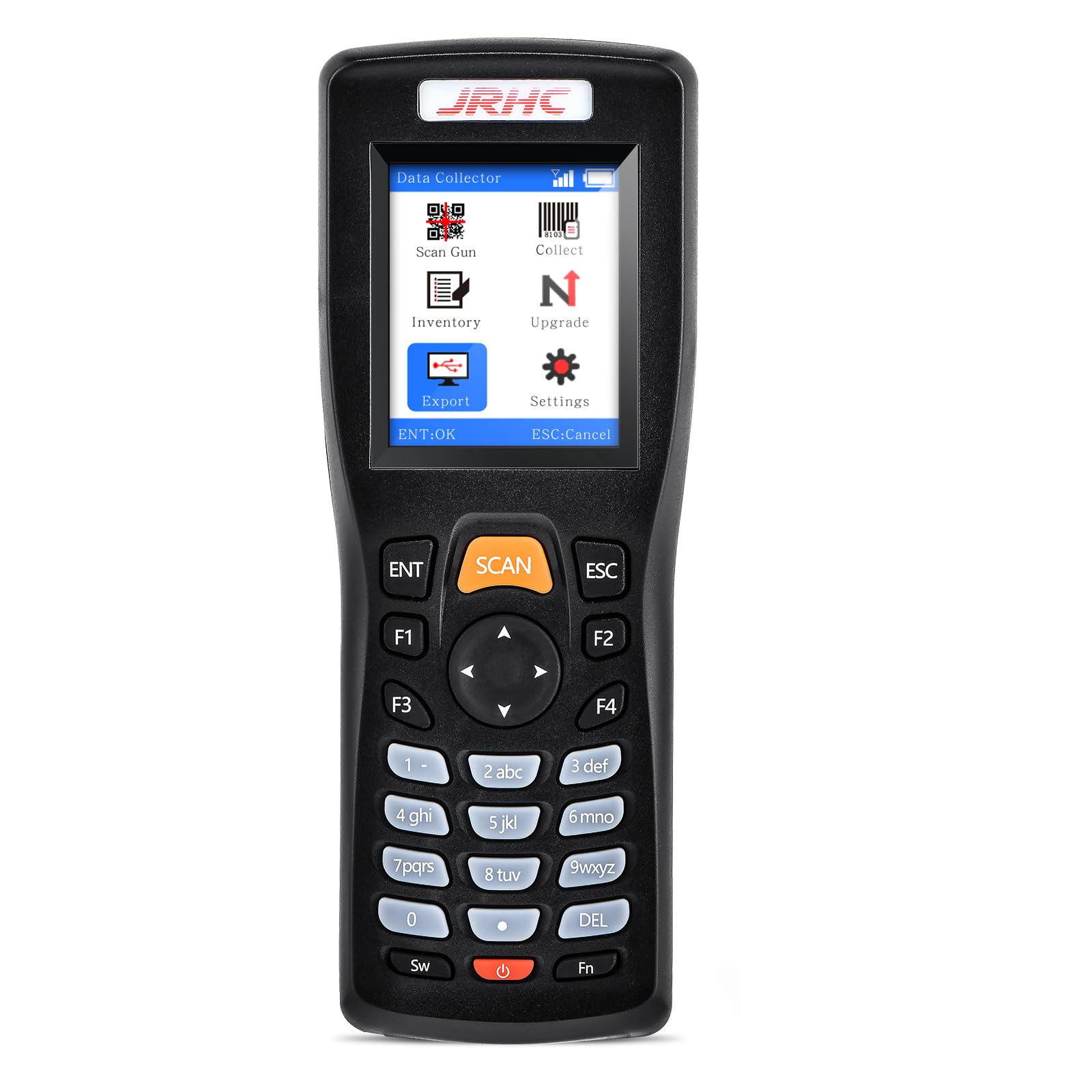 JRHC Wireless Barcode Scanner, 2D Barcode Scanner Inventory 1D & PDF417 Data Collector Portable Data Terminal Inventory Device with 2.4G Wireless & USB Wired Connection Qr Code Scanner