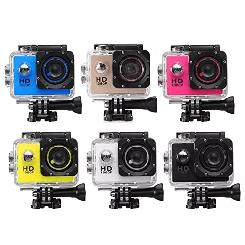 Action Camera 2021 New Action Camera,12MP HD 1080P 32GB, Underwater Waterproof Camera 4k,Helmet Vedio Sports Pro Cam Mini DV Video Camera HD (Color : Red, Size : Medium)
