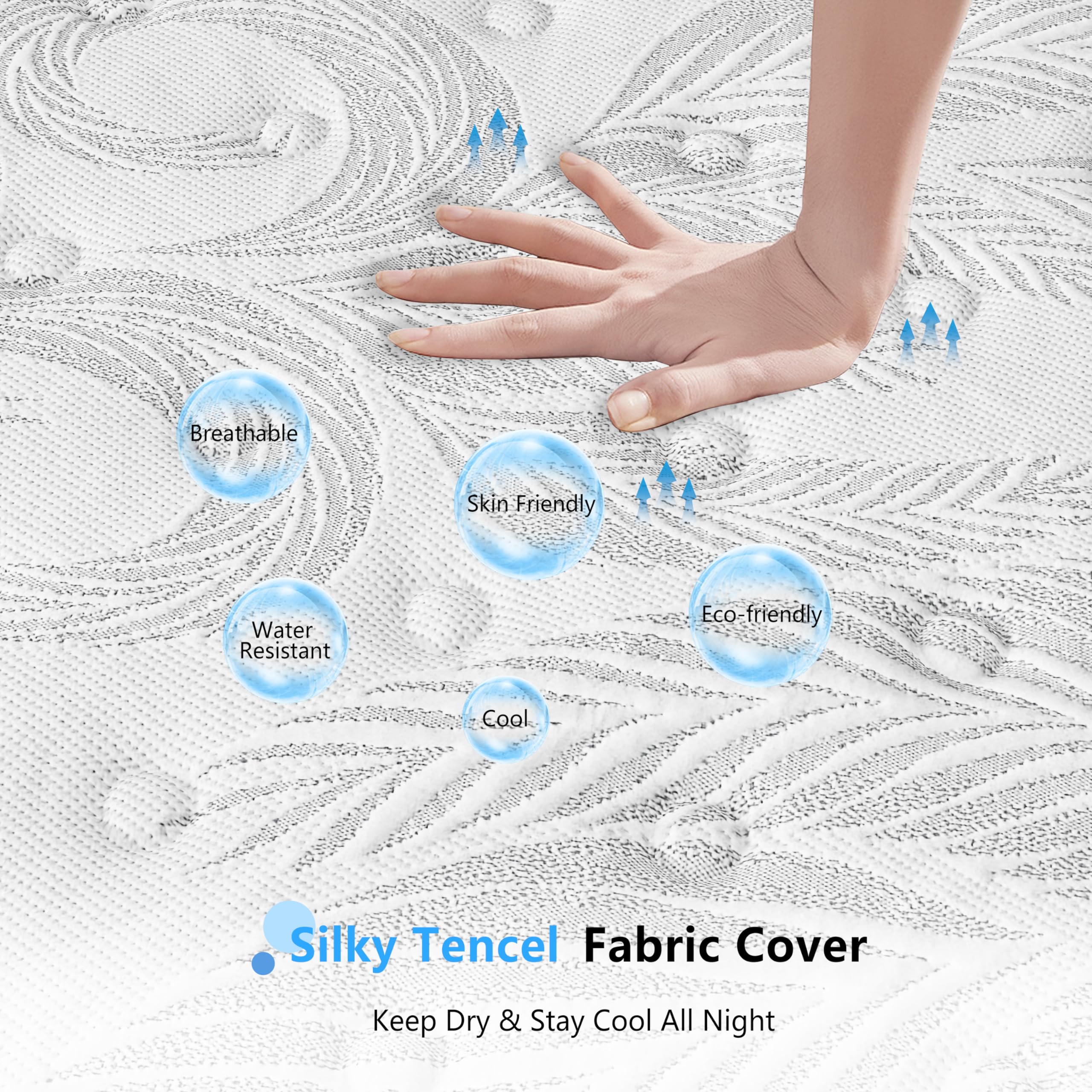 JYYA88BB Full Size Mattress 12 Inch, Full Size Memory Foam Mattress, Hybrid Full Mattress in a Box with Independent Spring/Handle Design/Medium Firm Mattress/Pressure Relief/CertiPUR-US Certified