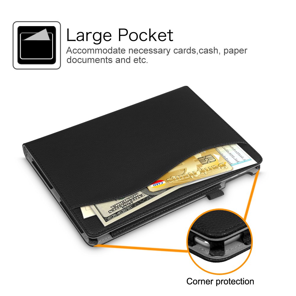 Fintie Case for iPad 4th Generation, iPad 3rd/2nd Gen (2012/2011) 9.7 Inch Tablet - [Corner Protection] Multi-Angle Viewing Smart Cover w/Pocket Auto Sleep/Wake, Black