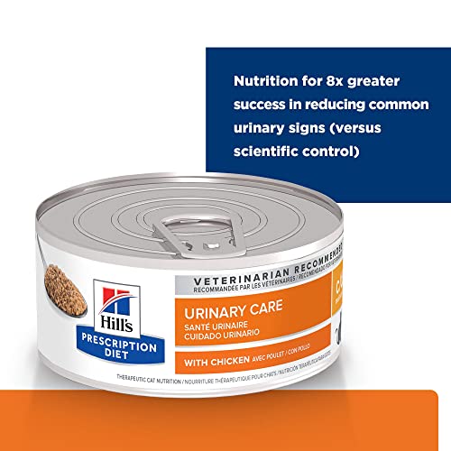 Hill's Prescription Diet c/d Multicare Urinary Care with Chicken Wet Cat Food, Veterinary Diet, 5.5 oz. Cans, 24-Pack