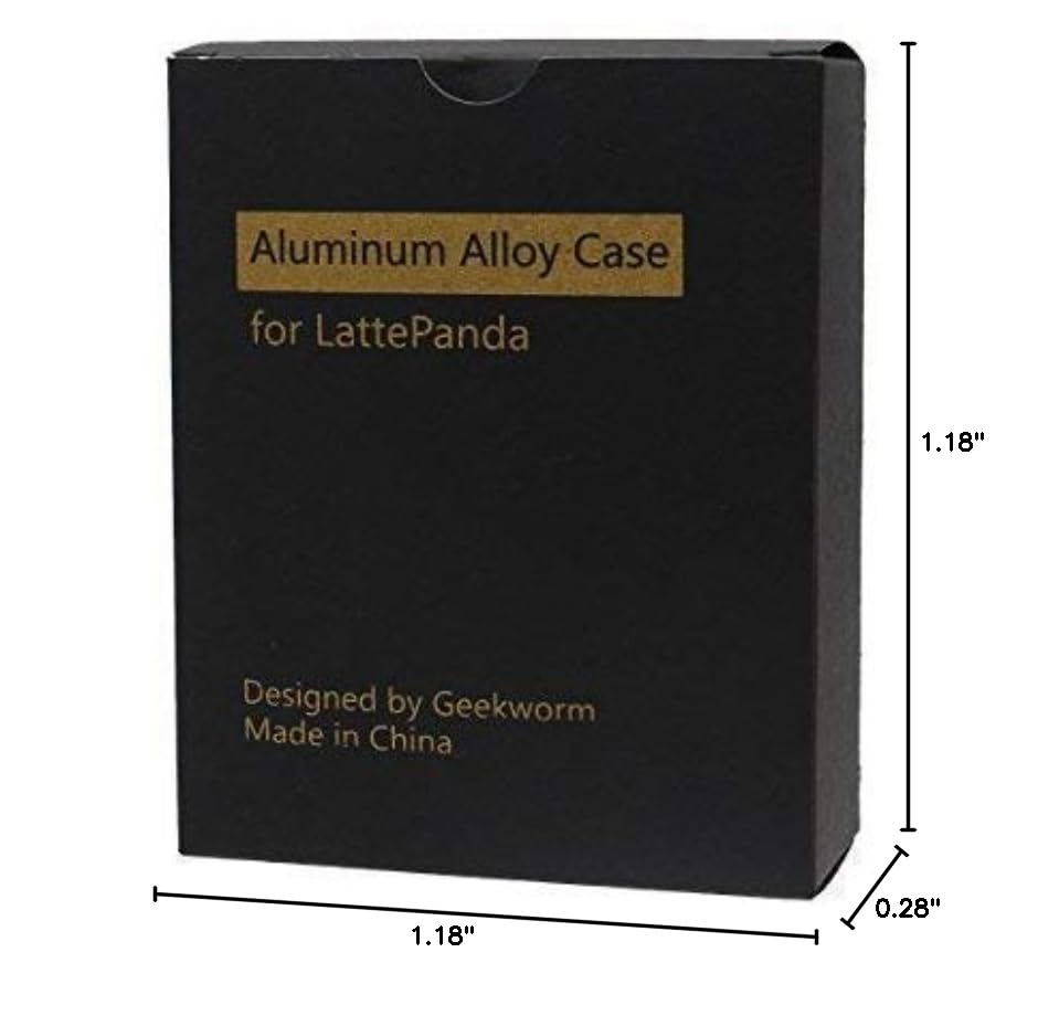 Geekworm Aluminum Alloy CNC Case for LattePanda V1.0 / Geekworm Enclose with Cup Super Mute Cooling Fan Kit for Latte Panda Mother Board
