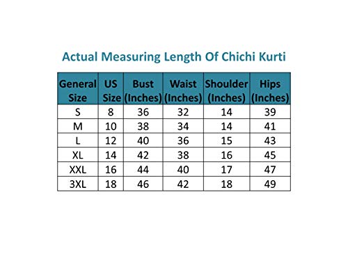 Chichi Indian Women's Embroidered Rayon Kurti Red-Blue For Casual/Daily/Party Wear