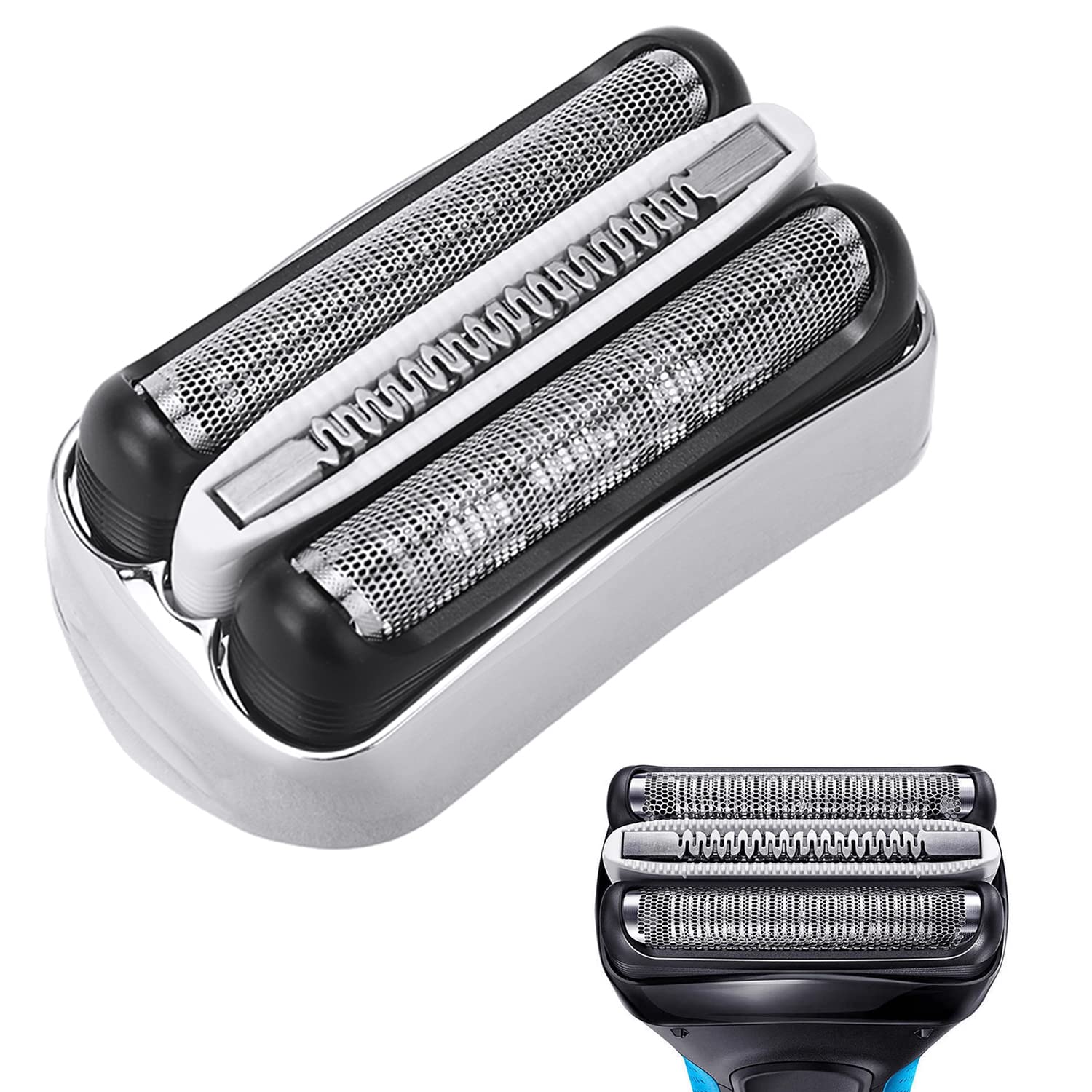 Aijen 3 Series 32s Shaver Replacement Heads - Compatible with Series 3 Replacement Heads - Compatible with 3 Series Models 3000s, 3010s, 3040s, 3050cc, etc., Silver