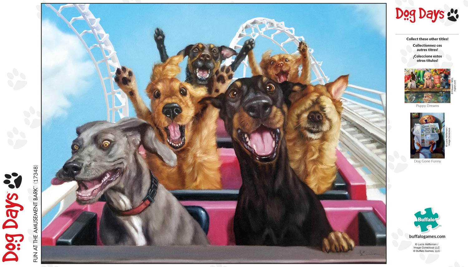 Buffalo Games - Lucia Heffernan - Fun at the Amusement Bark - 750 Piece Jigsaw Puzzle For Adults - High Quality Challenging Puzzle Perfect for Game Nights - Finished Size is 24.00 x 18.00