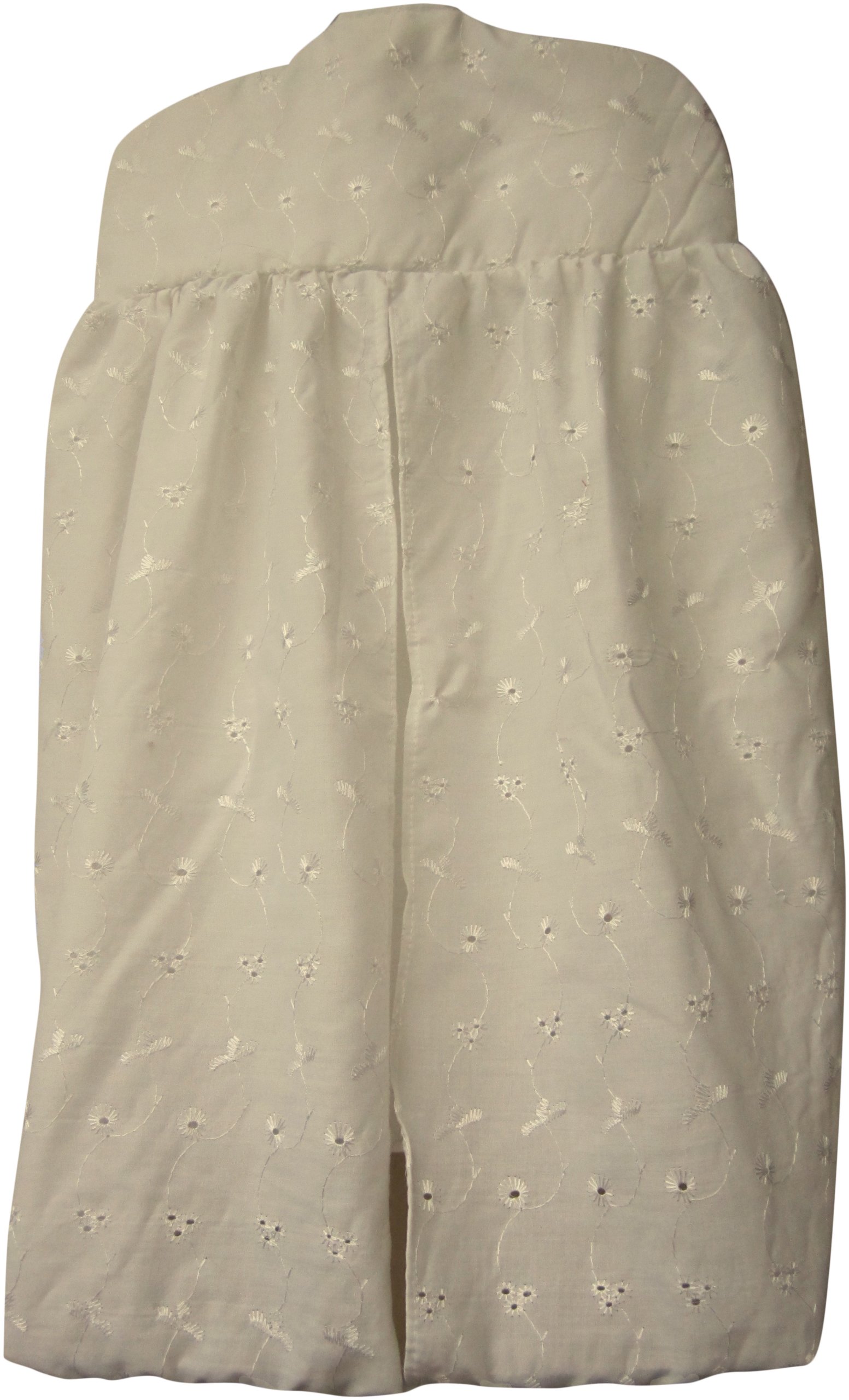 Baby Doll Bedding Carnation Eyelet Diaper Stacker, Ecru