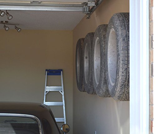 FibreHead FH-4WH Flush Wheel hangers set - Wall mount tire rack alternative Grey