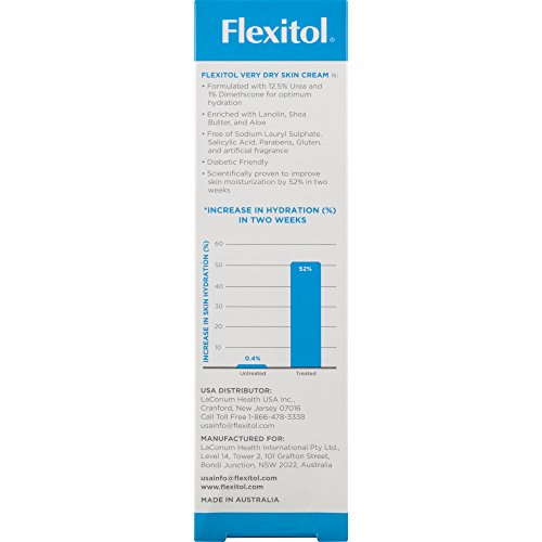 Flexitol Very Dry Skin Cream,Rich Moisturizing Body Cream with Urea, 4.4 Ounce Tube