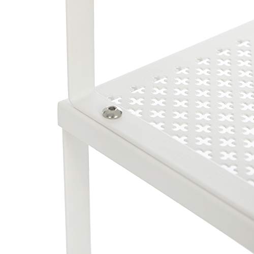 SONGMICS Cabinet Shelf Organizer and Kitchen Shelf Bundle, 4 Stackable Kitchen Cabinet Shelves, Expandable, White and Silver UKCS01WT and UKCS01SV