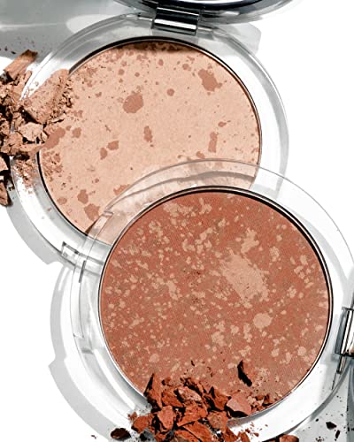 PÜR MINERALS Bronzing Act Matte Bronzer Powder - Illuminating Bronzer For Face & Body Contour - Brightening Bronzer Makeup For Natural-Looking Glowing Skin - Vegan, Cruelty-Free Bronzer