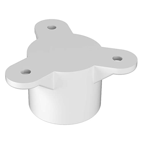 FORMUFIT F034ECT-WH-10 3/4" Furniture Grade Table Screw Cap in White, 1.05" ID, PVC (Pack of 10)