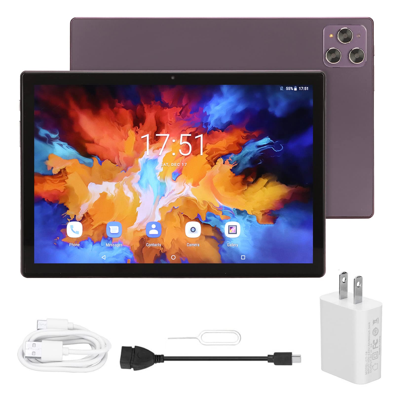 AMONIDA 4G Call Tablet, 2.4G 5G WiFi 100-240V 8GB 128GB 1920x1200 Resolution 10.1in Writing Tablet for Android 11 (US Plug) (AMONIDAp25xe9cih4-12)