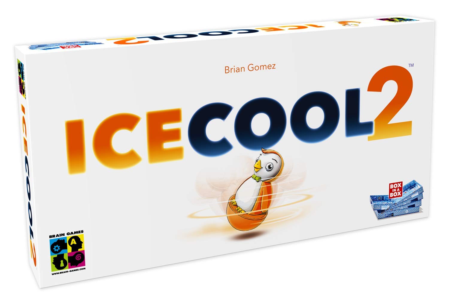 Brain Games ICECOOL 2 - A Fast & Fun Penguin Flicking Board Game, New Layouts & More Players, Age 6 and up, 2-8 Players, 30 Min Play Time, Award Winning Family Game by Brain Games,Multicolor
