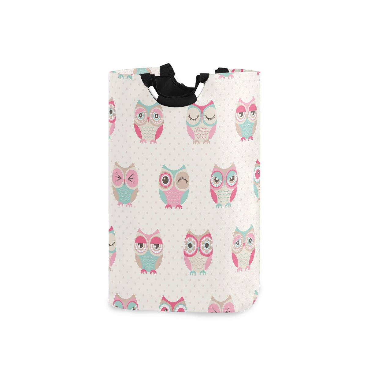 AGONA Funny Cute Owls Birds Laundry Basket with Handles Large Storage Bin Collapsible Fabric Laundry Hamper Foldable Laundry Bag for Kids Room Toy Bins Gift Baskets Bedroom Baby Nursery