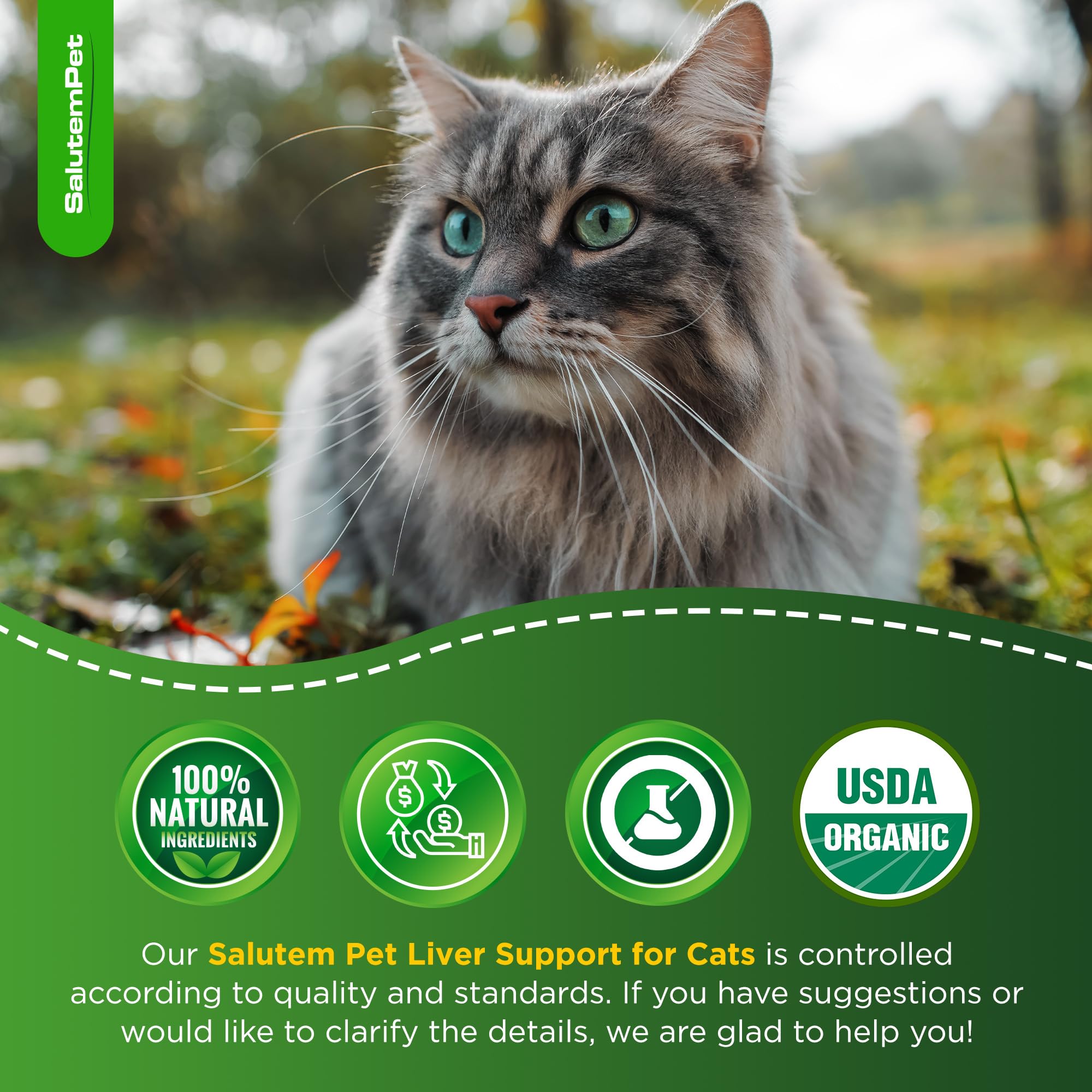 Milk Thistle for Cats | Cat Milk Thistle | Milk Thistle Cats | Liver Support for Cats | Natural Ingredients | 2 Pack x 2 Oz