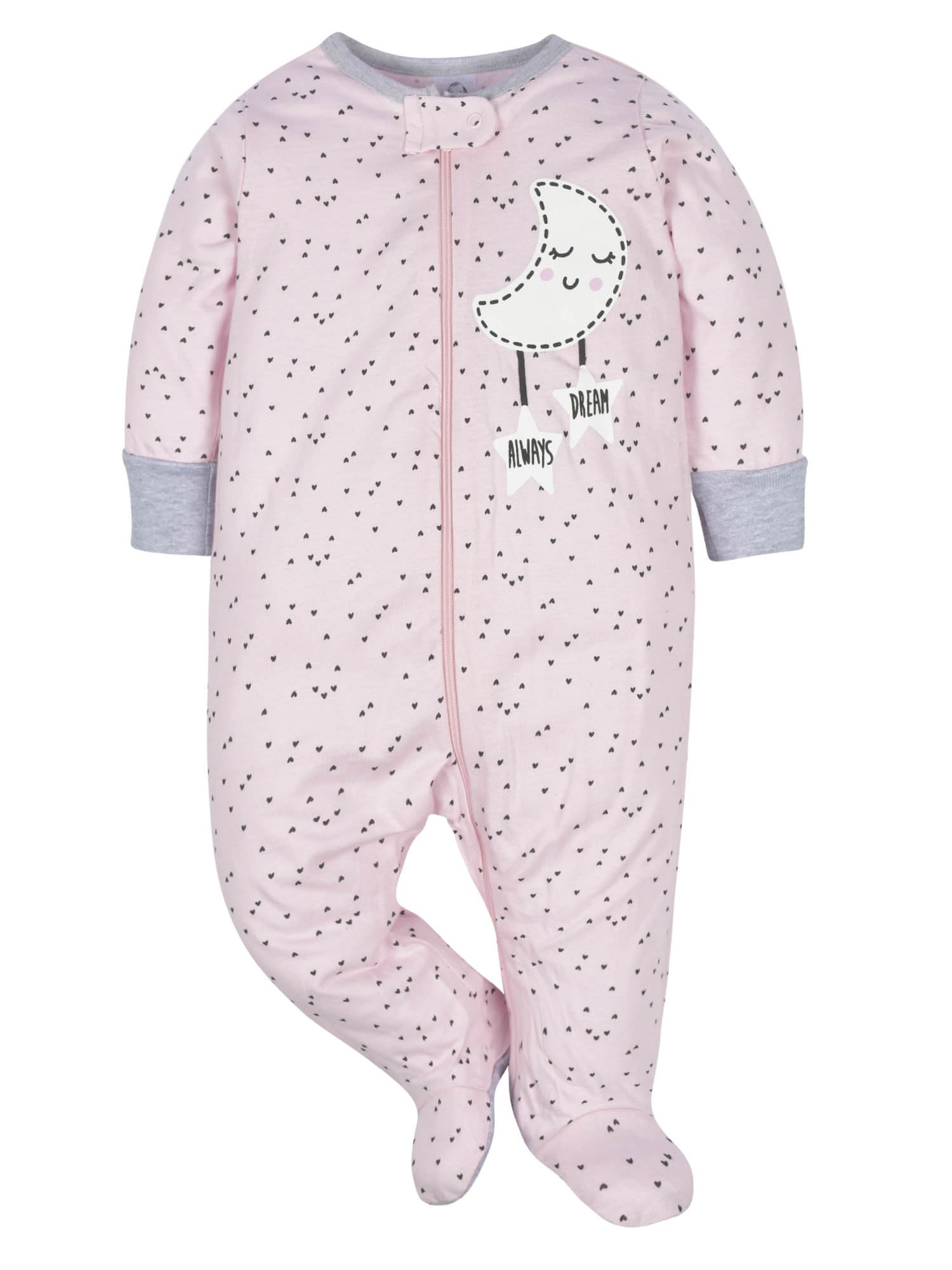 Gerber Baby Girls 4 Pack Sleep 'N Play Footie Cloudy 0-3 Months