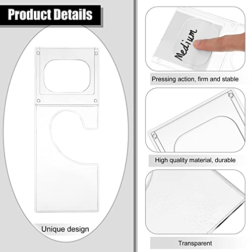 Closet Dividers Plastic Closet Dividers for Hanging Clothes Transparent Rectangle Clothing Rack Size Dividers, Organize Clothes (6 Pack)