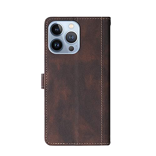 BANLEI2U Phone Cover Wallet Folio Case for Oppo REALME 7 PRO, Premium PU Leather Slim Fit Cover for REALME 7 PRO, Friendly Fit, Brown