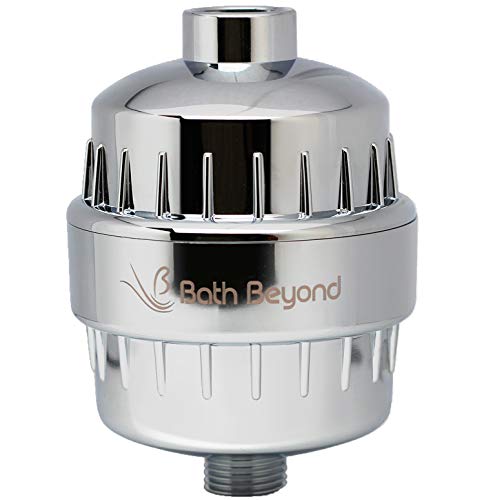 Bath Beyond Shower Filter Vitamin C 15 Stage High Output Water Filter With cartridge for Hard Water - Shower Head Filter Removes Chlorine Fluoride and Improves The Condition of Your Skin, Hair