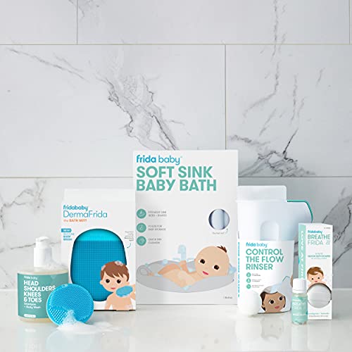 Frida Baby Soft Sink Baby Bath|Easy to Clean Baby Bathtub + Bath Cushion That Supports Baby's Head