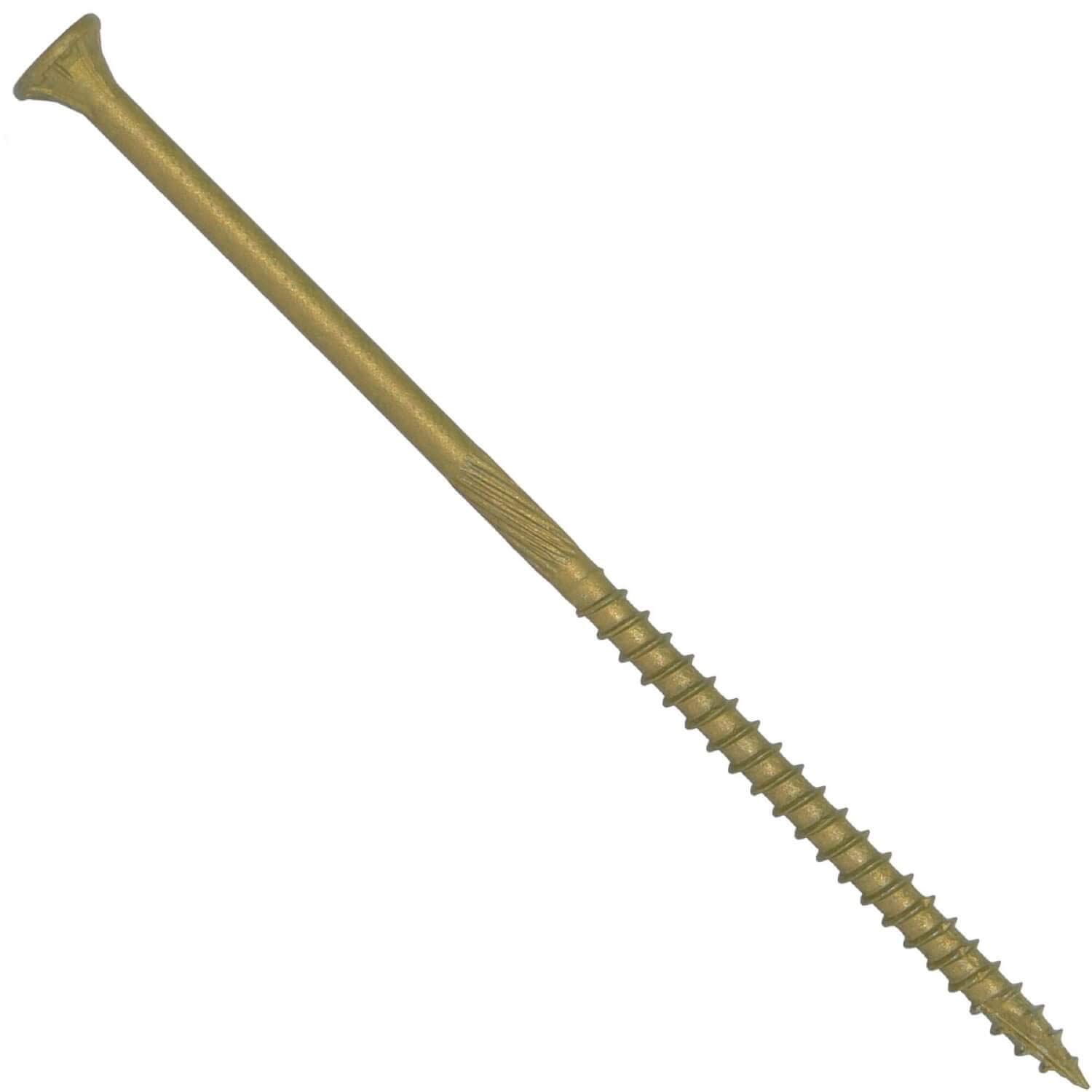 Jake Sales #10 x 6 Bronze Coated Multipurpose Wood Screw Torx/Star Drive Flat Head (1 Pound - 32 Approx. Screw Count) Exterior Coated - ACQ Compatible Wood Screws