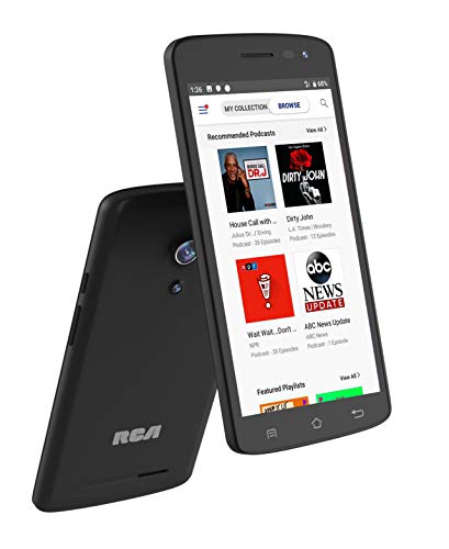 RCA Q2 Android 9.0 Pie, 5.0" HD, 4G LTE, 16GB, 8MP 5MP Dual Camera, Dual Sim, Unlocked Smartphone (Black)
