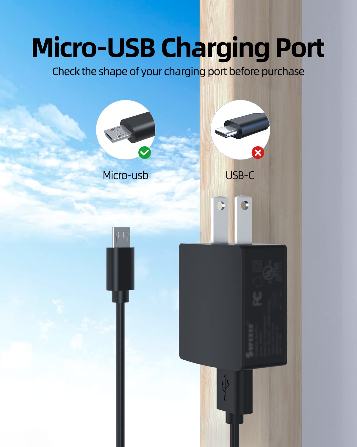 Micro USB Charger Fit for Ultimate Ears UE MegaBoom 3 Boom 2 3 Blast Roll 2 Mini Boom MegaBlast WonderBoom 1 2 Wonder Boom Portable Bluetooth Speaker Power Supply Adapter Cord