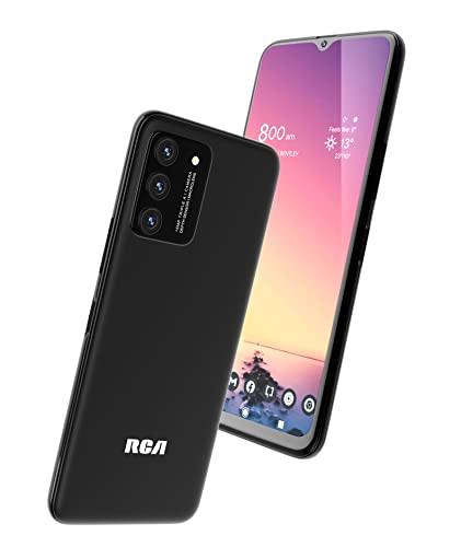 RCA Reno Max | 6.5β HD+ Brightness Boost Display | 64GB + 4GB RAM | 4G LTE Unlocked Smartphone | Android 12 | Octa Core Processor | 16MP Triple Camera | 4000 mAh Battery | Black | T-Mobile