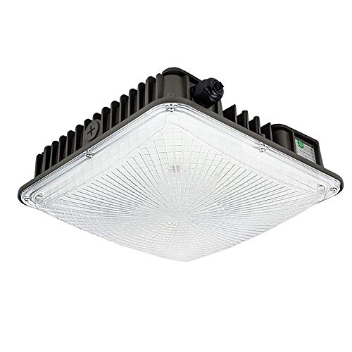 WYZM LED Canopy Light 70W, 8,450Lumens, 5500K Daylight, 400W HPS/HID Equivalent, NO Weather Proof,9.5" x 9.5",120V AC for Playground, Gym, Warehouse, Garage,Backyard