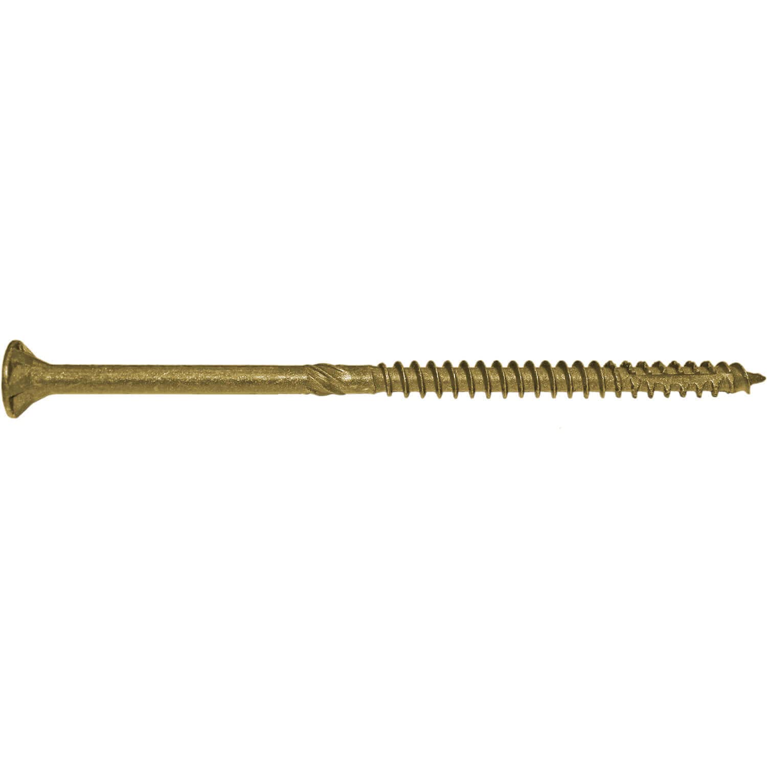 Jake Sales #14 x 8 Bronze Coated Multipurpose Wood Screw Torx/Star Drive Flat Head (1 Pound - 19 Approx. Screw Count) Exterior Coated - ACQ Compatible Wood Screws