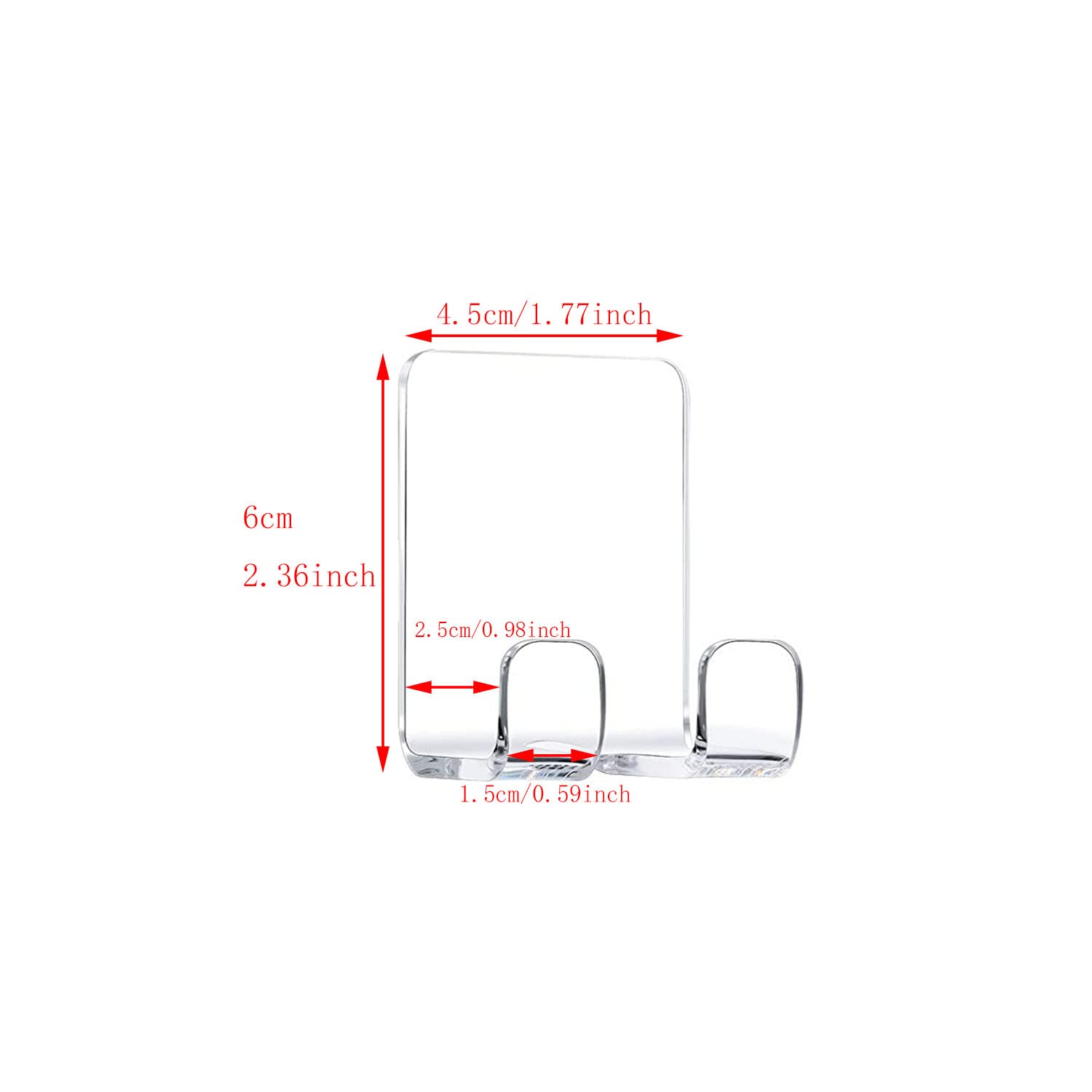 DGBRSM 4pcs Shaver Holder Hook Transparent Acrylic Self Adhesive Razor Holder Hooks Bathroom Kitchen Organizer